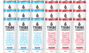 Tribe Kombucha Naturally Sparkling Probiotic Drink|Gut Friendly|Gluten ...