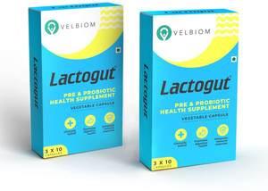 Velbiom Lactogut Probiotics Supplement For Digestive Gut Health ...