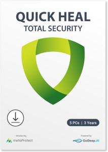 QUICK HEAL 5 PC PC 3 Years Total Security Compatible with Windows ...