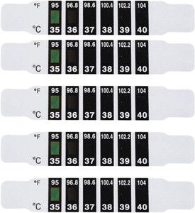 SWADESI BY MCP 5pc Temperature Strips Quick Read Forehead Strips, Great ...