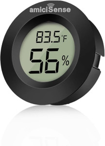 amiciSense Mini Thermometer & Hygrometer with Back Sensor – Temperature ...