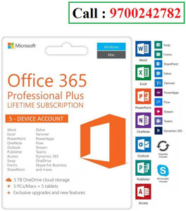 MICROSOFT OFFICE 365 PRO PLUS ( 5 USER ) ( PC-MAC-TABLET-MOBILE-IPAD ...