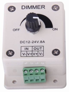 divinezon 12V-24V 8A Adjustable Dimmer Switch PWM Dimming Controller ...