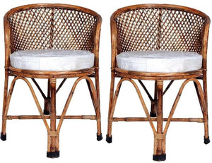 CRAFTCANE Bamboo Cane Chairs with Cushions for Home, Offices ...