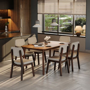 Wakefit Salvia Solid Wood 6 Seater Dining Set Price in India - Buy ...