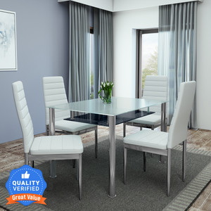 Flipkart Perfect Homes Kallos Metal 4 Seater Dining Set Price in India ...