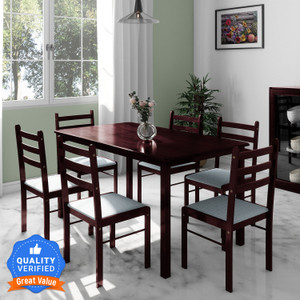 Flipkart Perfect Homes Capri Solid Wood 6 Seater Dining Set Price in ...