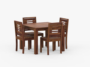 Isai Priya Solid Wood 4 Seater Dining Table With 4 Chairs Dining Room ...