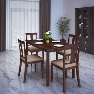 Flipkart Perfect Homes Fraser Rubber Wood 4 Seater Dining Set Price in ...