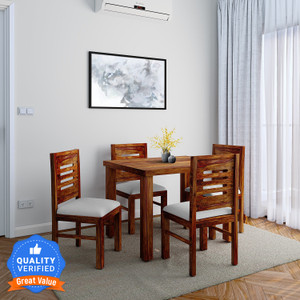 Flipkart Perfect Homes Sheesham ( Rosewood ) Solid Wood 4 Seater Dining ...