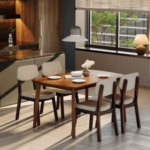 Wakefit Salvia Solid Wood 4 Seater Dining Set Price in India - Buy ...