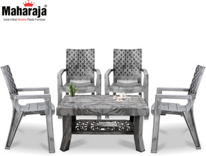MAHARAJA Plastic Chair & Table set for Outdoor & Indoor | Plastic 4 ...