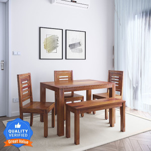 Flipkart Perfect Homes Sheesham ( Rosewood ) Solid Wood 4 Seater Dining ...