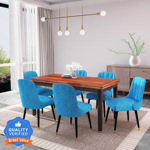Flipkart Perfect Homes Rivera Extendable Solid Wood 6 Seater Dining Set ...