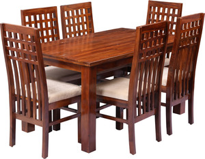 Anticraft Chokdi Solid Wood 6 Seater Dining Set Price in India - Buy ...
