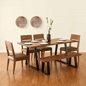 SHRI RAM ENTERPERISES Solid Wood 6 Seater Dining Table Price in India ...