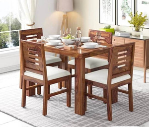 SHREE GANESH ART Solid Wood 4 Seater Dining Table Price in India - Buy ...
