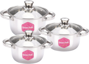 Kitchen Krafts 3 PCS DUTCH OVEN Non-Stick Coated Cookware Set Price in ...