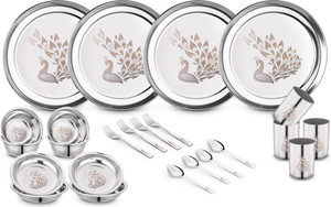 Classic Essentials Pack of 24 Stainless Steel Dinner Set|Serves 4 ...