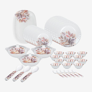 Hamlay Pack of 40 Melamin Abstract Dinner Set Price in India - Buy ...