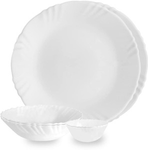 cello Pack of 6 Opalware Imperial Plain Dinner Set Price in India - Buy ...