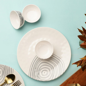 Servewell Pack of 18 Melamin Honeycomb - Zebra Dinner Set Price in ...