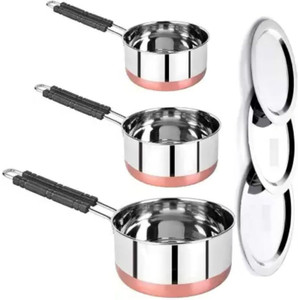 NARV Steel Copper Bottom Sauce, Tea, Milk Pan, Milk Boiler, Chai Patila ...