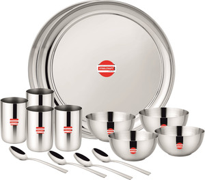 Steel Craft Pack of 16 Stainless Steel Dinner Set Price in India - Buy ...