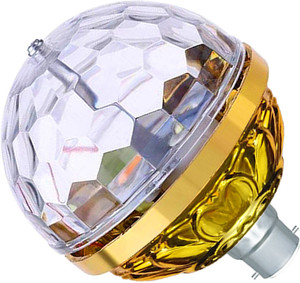 WRADER 360 Degree Rotating Golden Jumbo Disco Bulb for Home Birthday ...