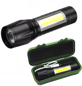 WRADER Rechargeable Torch Mini Small Light Flash Light with COB ...