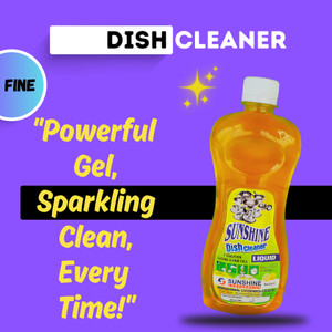 sunhine Dish cleaner [Power of clean in every drop] lemon Fragnance ...