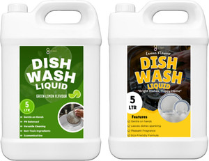 FLISKO Dish Wash Liquid Imported Formulas Neem 5L & Lemon 5L.... Dish ...