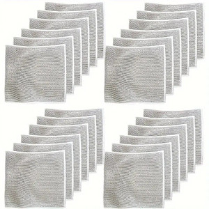 RadhaTex Pack of 24 Double-Sided Non-Scratch Dish Wash Mesh Wire Cloth ...