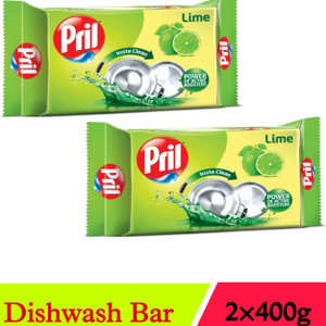 Pril Lime &Vinegar Bar#@ (2x400g,Pack of 2) Dish washing Bar Dishwash ...