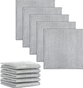 RadhaTex Pack of 5 Multifunctional Reusable Steel Wire Dishwashing ...