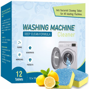 BELENZO Washing Machine Cleaning Tablet, Descaling Powder Tablets LEMON ...