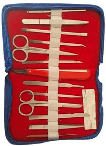 LabHouse Stainless Steel 14 Piece Dissection Kit with Case for Biology ...