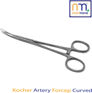 Marinova Kocher Artery Forcep 10" Inches Curved | Stainless Steel ...