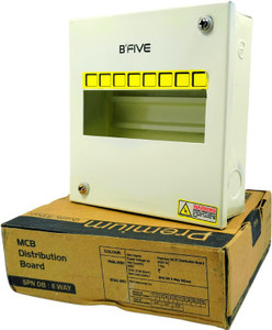 b'five Circuit Protection mcb Metal base 8 Way Distribution Board mcb ...