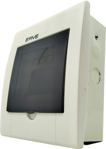 b'five Mcb Protection Wave Metal base Plastic Wall distribution Cover 6 ...