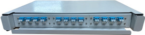 HANUTECH 24 Port LC/PC Patch Panel, Pigtail Loaded, Sliding Rack Mount ...