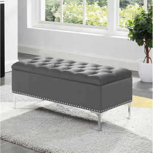 TFS Luxury Chesterfield Designer Bench Settee with Storage Box Solid ...