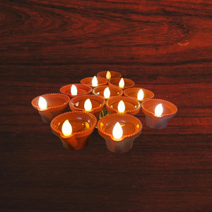 APPGEN Water Sensor LED Diwali Light Diya Warm Ambient Tea Ligth ...