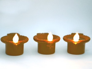 Handcrafted Water Sensor Led Diya/Lamps for Puja/Pooja/Diwali (6 Pcs ...