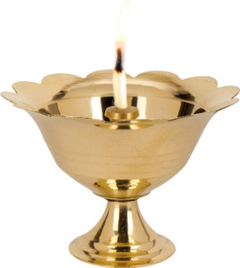 Narayan Bhakti Puja Brass Diya-45 gm |Deepam Kundulu Jyot Diya Oil Lamp ...