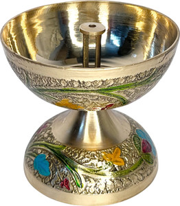 DOKCHAN Brass Designer Paro pyali diya for pooja (Pack of 1) Brass ...