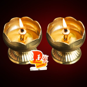 DARIDRA BHANJAN brass diya for puja pooja diya Deepak pooja diya ...