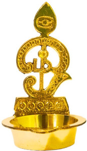 LeoTraders Om Deepam | Brass Diya for Pujaroom | OM Vilakku | Om ...
