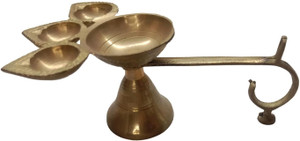 Vrinda Art Brass 3 (Three) Diya AARTI Home Temple MANDIR GOD Pooja PUJA ...