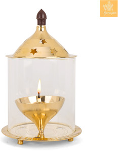 Narayan Bhakti akhand jyot with glass(burning 6hrs) for home,office ...